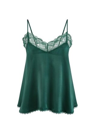Riani Satintop mit Spitzenbesatz