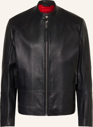 HUGO BOSS Hugo Lederjacke Likos schwarz