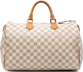 Louis Vuitton sac Boston Speedy 30 à motif Damier Azur (2008) - Blanc