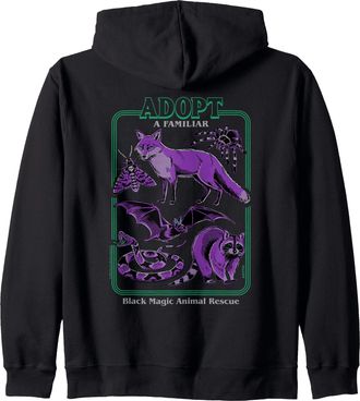 Steven Rhodes Black Magic Animal Rescue Purple Retro Funny Adult Humor Kapuzenjacke