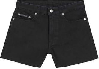 Calvin Klein Short en Jean Femme Mom Fit, Noir (Denim Black), 27W