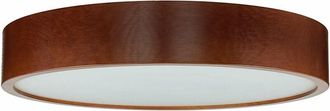 Licht-Erlebnisse Licht-erlebnisse - Plafonnier dint&eacute;rieur arbaro rond en bois au design scandinave de style moderne &Oslash;47cm E27 - Bois rustique