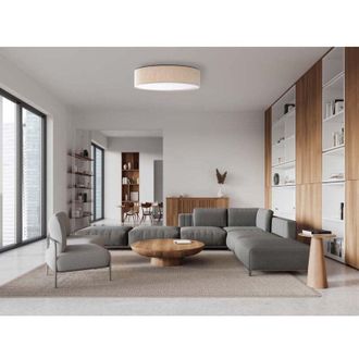 Nowa Nowa - Deckenlampe Deckenleuchte Wohnzimmerlampe 3 Stufen Dimmer Textil beige d 50 cm