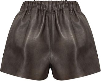 Rick Owens Leder Shorts - - Shorts - Damen - Grau - XS