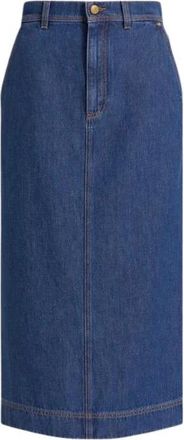 Alberta Ferretti Femme, Jupes, Bleu, Taille: 34 FR Jupe midi en jean