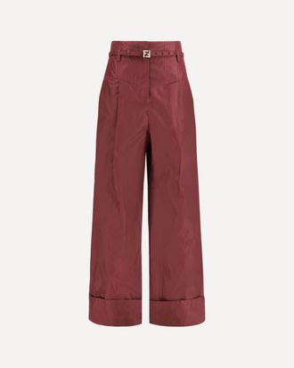 Fendi Taffeta silk Pants Female 40