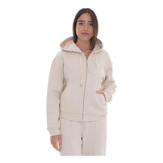 Max Mara Cane Zip Sweatshirt mit Kapuze - - Sweatshirts & Hoodies - Damen - Beige - XL
