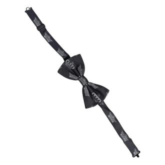 Dolce & Gabbana Krone Seiden Fliege Verstellbar - - Accessories - Herren - Schwarzk - ONE SIZE