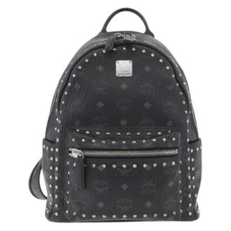MCM Pre-owned PVC Leder Rucksack - - Pre-owned - Damen - Schwarzk - ONE SIZE
