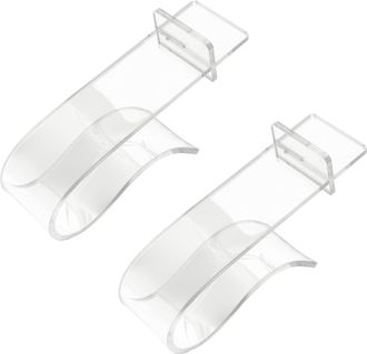 Cabilock 2 St&uuml;ck Acryl Schuhregal Transparent Schuhst&auml;nder f&uuml;r High Heels Leichtes Display mit Humanisiertem Bogen Design und Robuster Verarbeitung f&uuml;r Stilvol