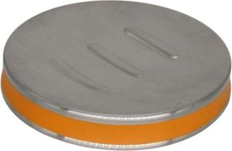 Sanwood Seifenschale Seifenablage Edelstahl matt gummiert Farah orange