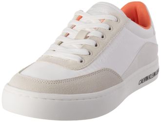 Calvin Klein Jeans Herren Cupsole Sneaker Classic Su Softny Schuhe, Wei&szlig; (Creamy White/White/Firecracker), 44