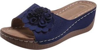 Generic Pantoufles orthop&eacute;diques pour femme - Talon compens&eacute; - Mules d&eacute;t&eacute; avec semelle int&eacute;rieure - Sandales de marche - Sandales &agrave; plateforme - Sandales soup