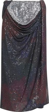 Maison Margiela Jupe longue drap&eacute;e &agrave; paillettes imprim&eacute;e - Femme - Jupes - Multicolore - Taille: 36 FR