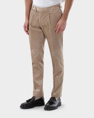 van Laack Kordhose mit Bundfalte Slim Fit