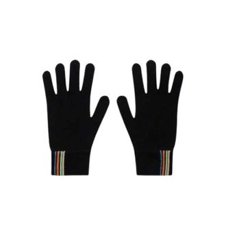 Paul Smith unisex, Accessoires, Noir, Taille: ONE Size Merino Wool Knit Gloves