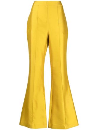 macgraw pantalon évasé Circa 72 à taille haute - Or