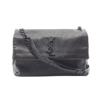 Saint Laurent Pre-owned West Hollywood Monogram Leder Schultertasche - - Pre-owned - Damen - Schwarzk - ONE SIZE