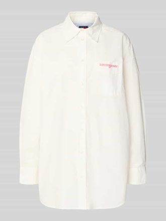 Tommy Jeans Oversized Hemdbluse aus Baumwoll-Mix