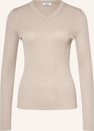 Liu Jo Liu Jo Pullover Mit Glitzergarn beige