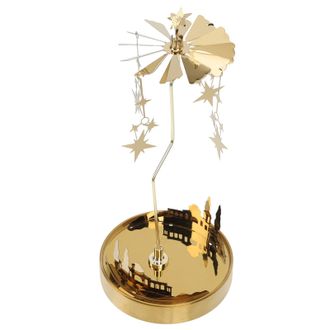 Valiclud Drehbarer Kerzenst&auml;nder aus Edelstahl mit Goldfarbenem Stern Romantische Tischdekoration f&uuml;r Hochzeiten Aromatherapie und Festlichkeiten