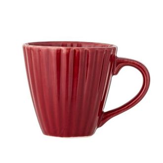 Bloomingville Latina Becher, Steingut, D8,5xH8,5 cm, 220 ml (Rot)