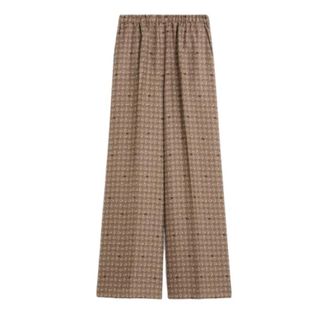 Max Mara MXM Vischio Seidenhose mit Print - - Trousers - Damen - Braun - XS