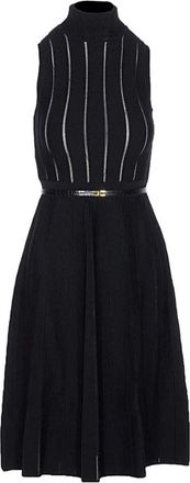 Elisabetta Franchi Femme, Robes, Noir, Taille: 38 FR Abito in maglia trama &agrave; jo