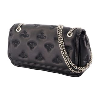Vivienne Westwood Logo-Embossed Quilted Crossbody Bag - Black