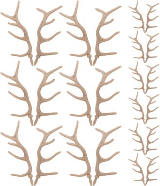 BESPORTBLE DOITOOL 12 Paare Kunststoff Zweige Geweih Schneemann-deko DIY Bastelmaterial f&uuml;r Weihnachtsdekoration Schnee-Mann H&auml;nde Zubeh&ouml;r Realistisch Texturiert