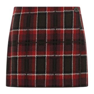 Guest In Residence Tartan Minirock - - Skirts - Damen - Rot - S