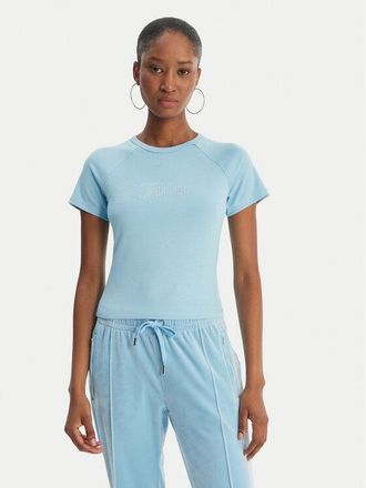 Juicy Couture T-Shirt Baby JCWCT126317 Himmelblau Slim Fit