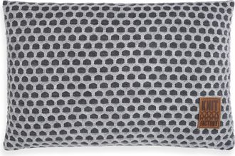 Knit Factory Mila Kissen - Anthrazit/Grau - 60x40 cm