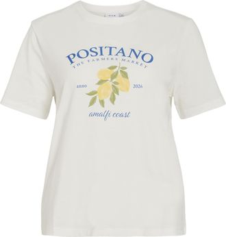 Vila Visybilla O-Neck S/S Lemon Top/Pb