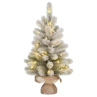 Black Box Trees Grimshaw Künstlicher Weihnachtsbaum im Topf mit LED-Beleuchtung und Timerfunktion - H60 x Ø45 cm - Grün