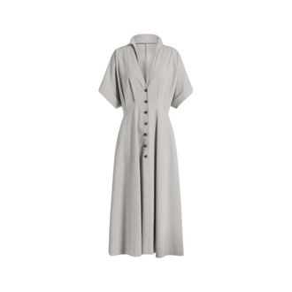 Alberta Ferretti Tweed Hemdblusenkleid - - Dresses - Damen - Grau - L