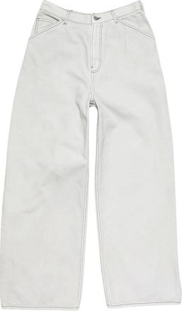 Acne Studios Homme, Jeans, Blanc, Taille: M Pantalon D&eacute;contract&eacute; en Denim
