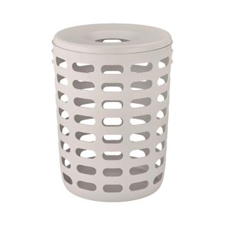 Blomus | W&auml;schesammler -KORIE- | Dekorativer W&auml;schekorb 90L | Farbe Moonbeam Beige | Gro&szlig;er W&auml;schebeh&auml;lter mit Deckel 40&Oslash; x 54H cm