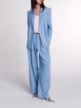 Maje Veste De Tailleur - Bleu - Taille 40 - Maje