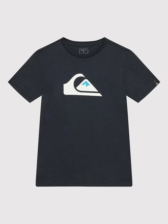 Quiksilver T-Shirt Comp Logo EQBZT04369 Schwarz Regular Fit