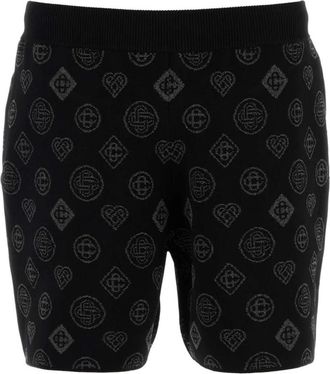 Casablanca Homme, Shorts, Noir, Taille: XL Printed Knit Shorts