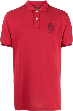 Hackett Polo Heritage Logo - Homme - Tops - Rouge - Taille: M
