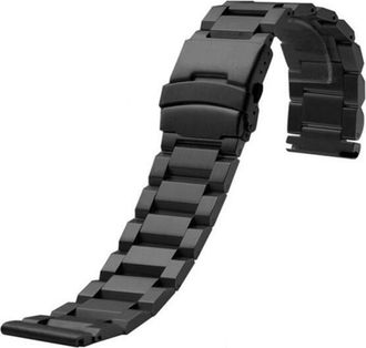 Generic Uhrenarmband 18mm 22mm 24mm Edelstahl Uhrenarmband Armband Armband Faltschlie&szlig;e mit Sicherheit Schwarz Silber Gold
