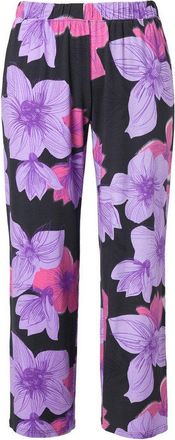 Ulla Popken Schlupfhose Jerseyhose Bl&uuml;ten weites Bein Elastikbund