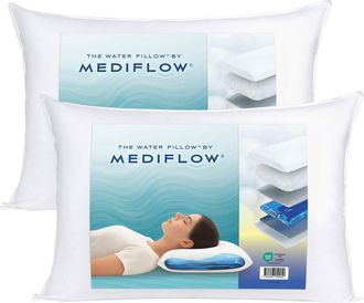 Mediflow Das erste & Original Wasserkissen, klinisch erwiesen, um Nackenschmerzen zu reduzieren & den Schlaf zu verbessern Ideal f&uuml;r die richtige Nackenunterst