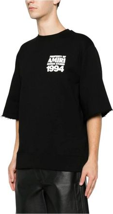 Amiri Homme, Tops, Noir, Taille: XL T-Shirt &agrave; Logo Imprim&eacute;