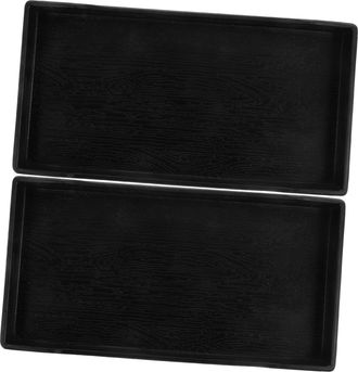 Garneck Elegante Rechteckige Tabletts Im Japanischen Stil Dessertteller Wiederverwendbare Snacktabletts Für Zu Hause 2 Stück