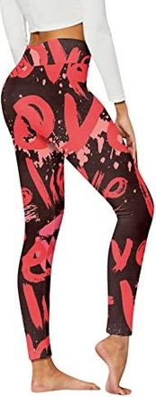 Generic Pantalon d&eacute;contract&eacute; pour femme avec imprim&eacute; coeur pour la Saint-Valentin 2026, Ak, M