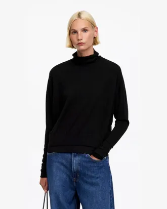 Arket Rollkragenpullover Aus Merinowolle -Schwarz