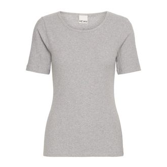 Ichi Ichi - Ihpalmer RIB SS - Femme - Tops - Gris - Taille: 46 FR